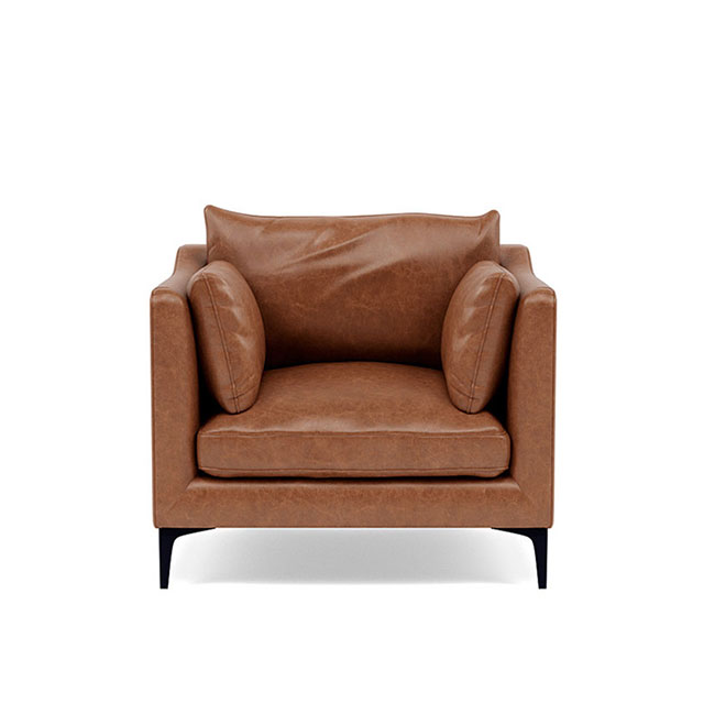 Single Cushion Leather Sofa